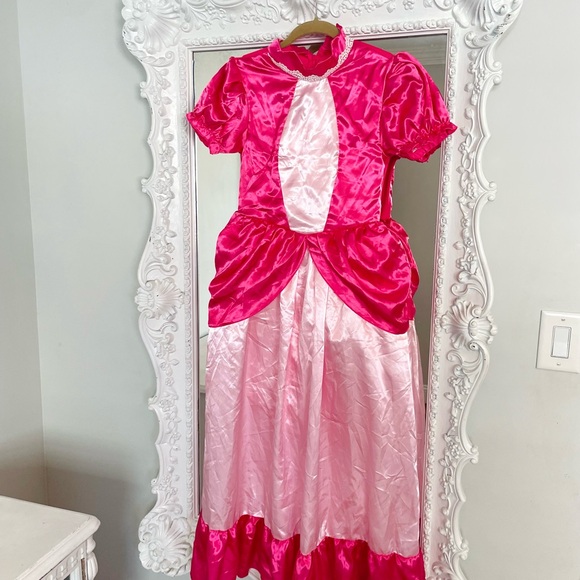 Nintendo | Dresses | Princess Peach Pink Mario Brothers Cosplay Dress ...